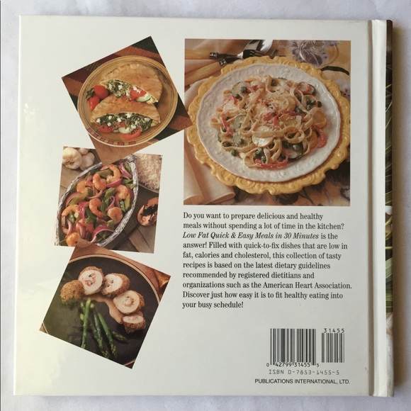 Kitchen | Low Fat Quick Easy Meals In 3 Minutes Cookbook | Poshmark
